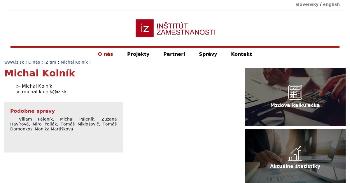 Michal Kolník - Inštitút zamestnanosti